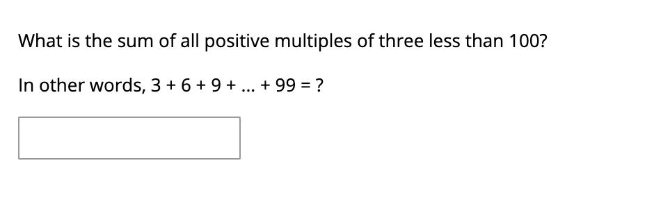 Solved What is the sum of all positive multiples of three | Chegg.com