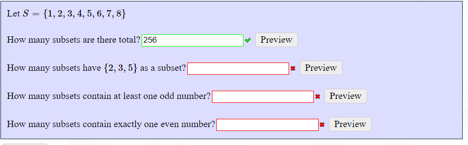 Solved Let S={1,2,3,4,5,6,7,8} How many subsets are there | Chegg.com