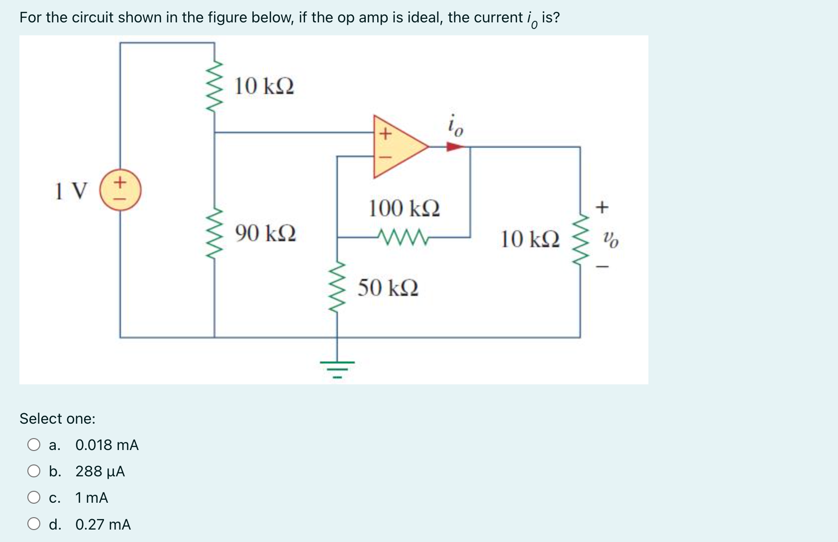 Solved For the circuit shown in the figure below, if the op | Chegg.com