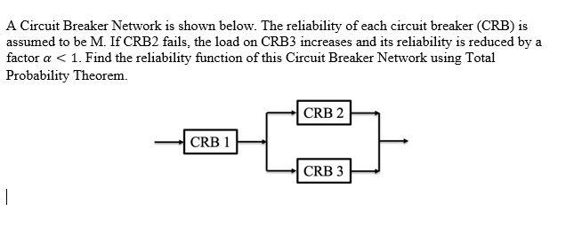 Solved A Circuit Breaker Network is shown below. The | Chegg.com