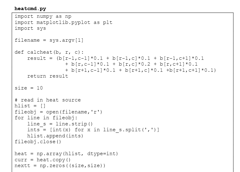 Solved for timestep in range (5): for r in range (1, | Chegg.com
