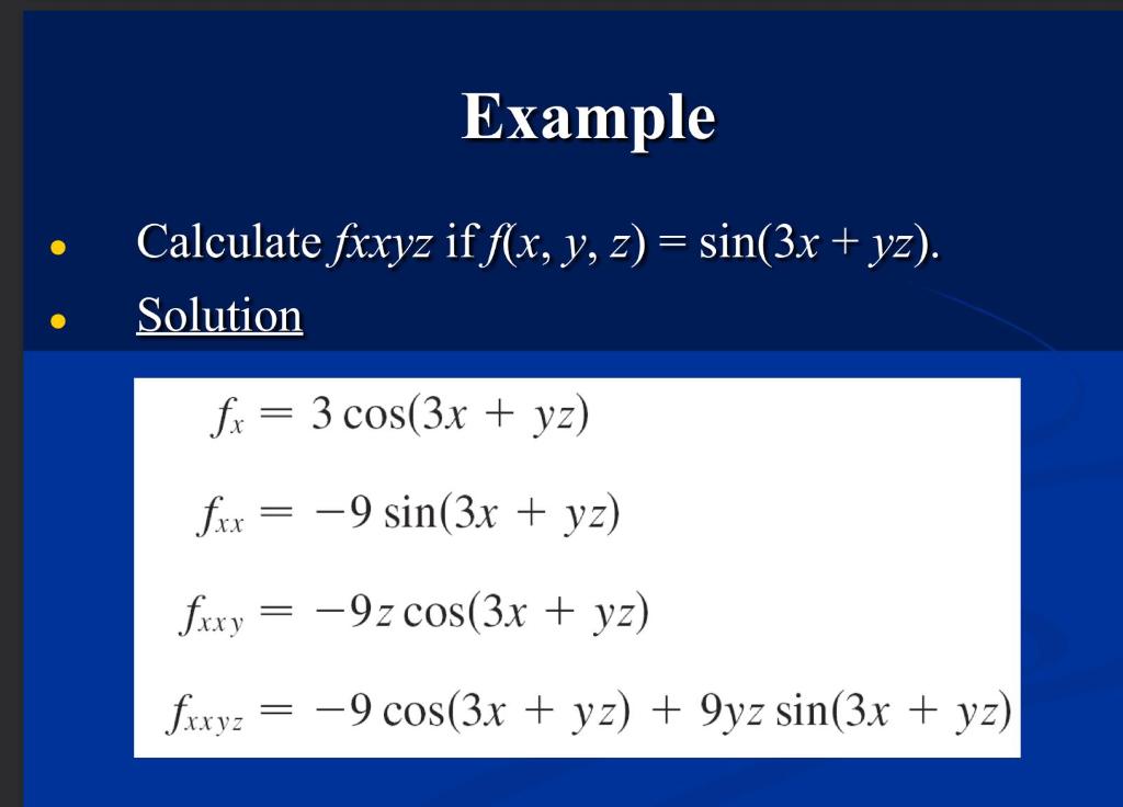 Solved Mixed Partial Derivatives (cont'd) Partial | Chegg.com