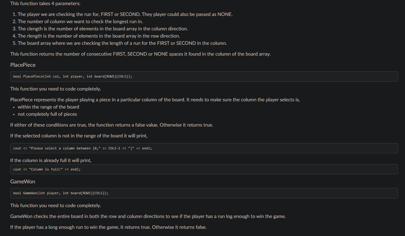 Solved IN C ++ PLEASE! "In code, the Connect6 board is | Chegg.com