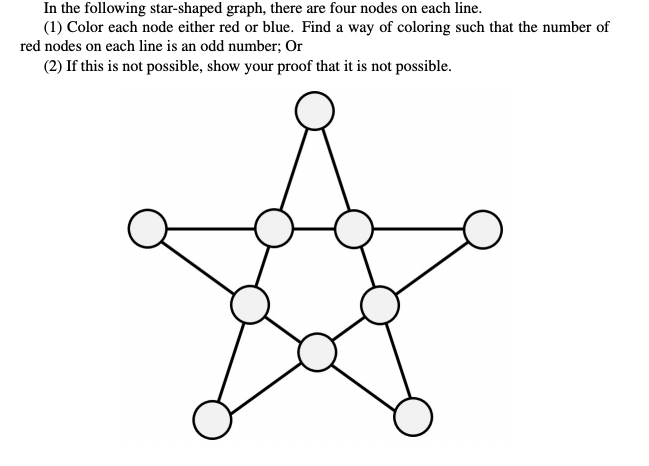 Solved In the following star-shaped graph, there are four | Chegg.com