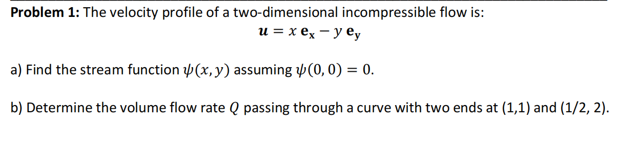 Solved The velocity profile of a two-dimensional | Chegg.com