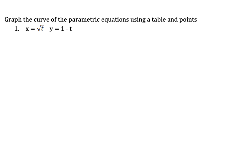Solved Graph the curve of the parametric equations using a | Chegg.com