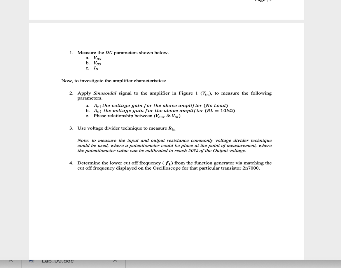 Solved Equipment 2n7000 N channel MOSFET transistor Various | Chegg.com
