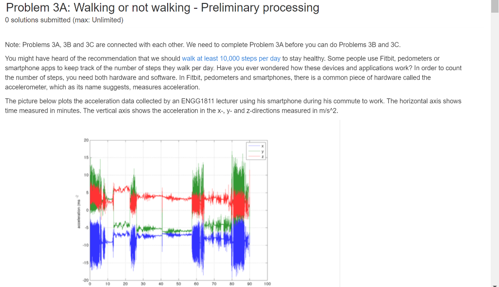 Problem 3A: Walking or not walking - Preliminary | Chegg.com