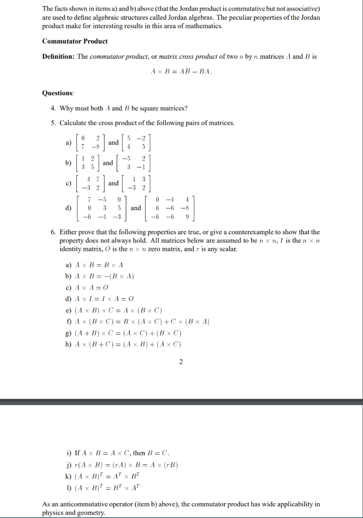 Solved The facts shown in items a) and b) above (that the | Chegg.com