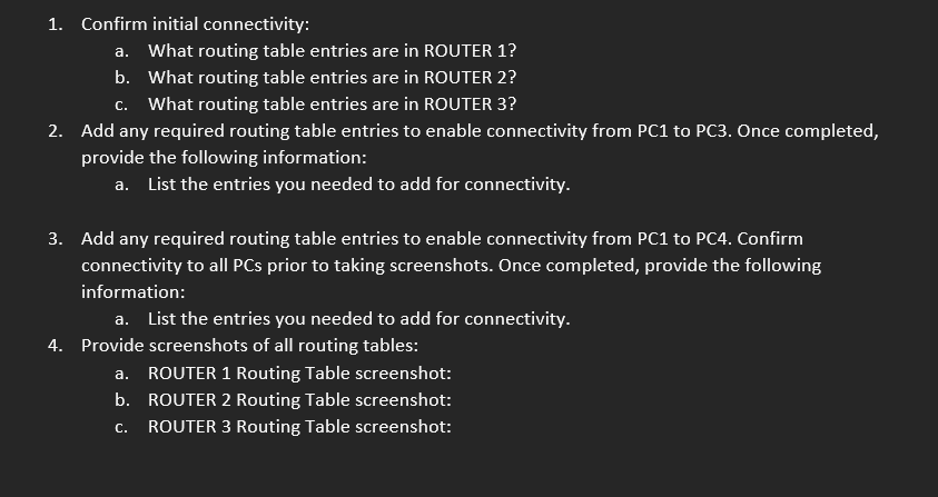 The following network topology has been provided to | Chegg.com