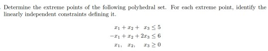 Solved Determine the extreme points of the following | Chegg.com