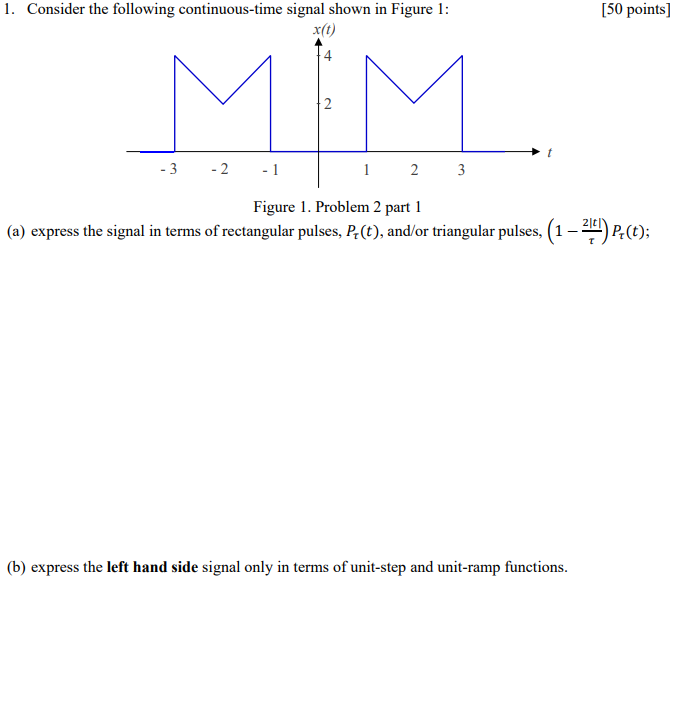 Solved [50 points] 1. Consider the following continuous-time | Chegg.com