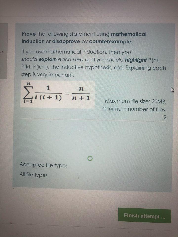 Solved of Prove the following statement using mathematical | Chegg.com
