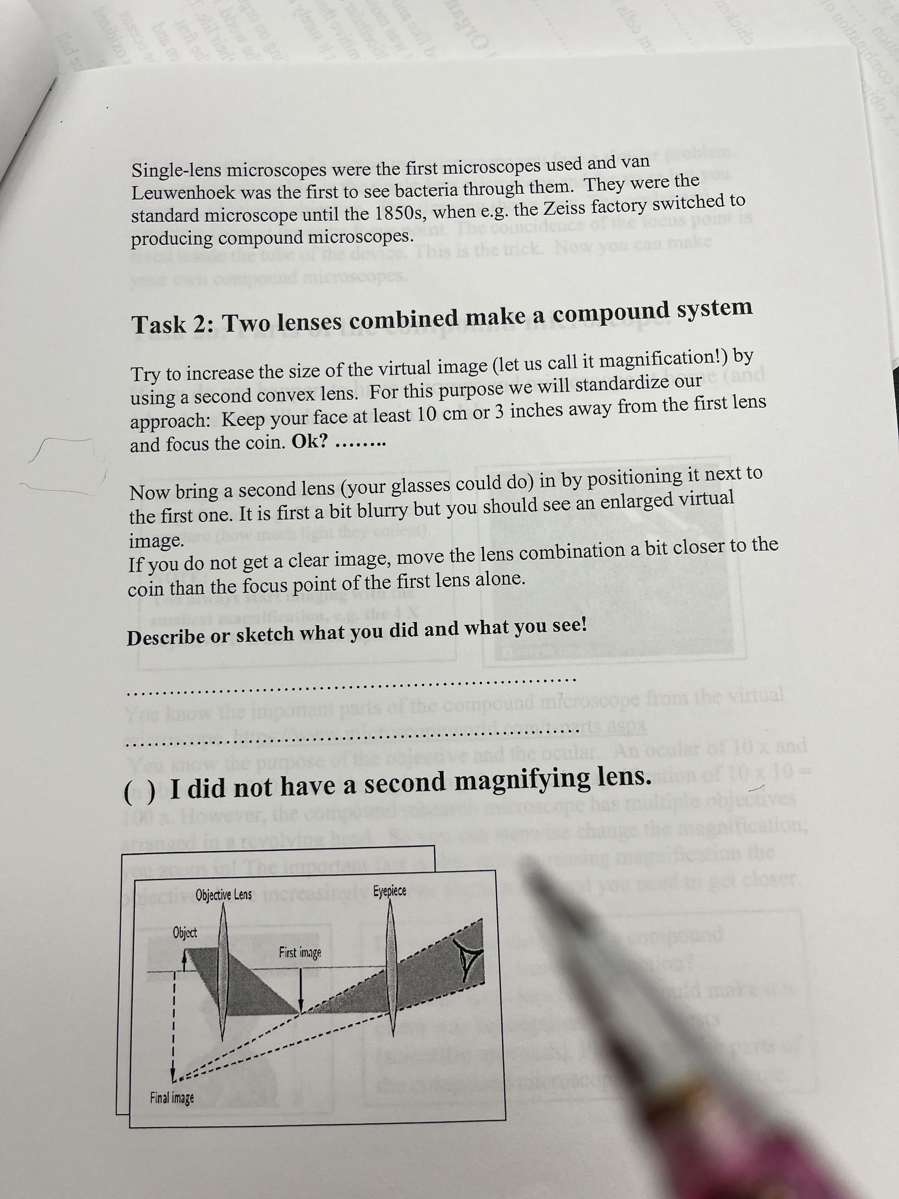 Solved Single-lens microscopes were the first microscopes | Chegg.com