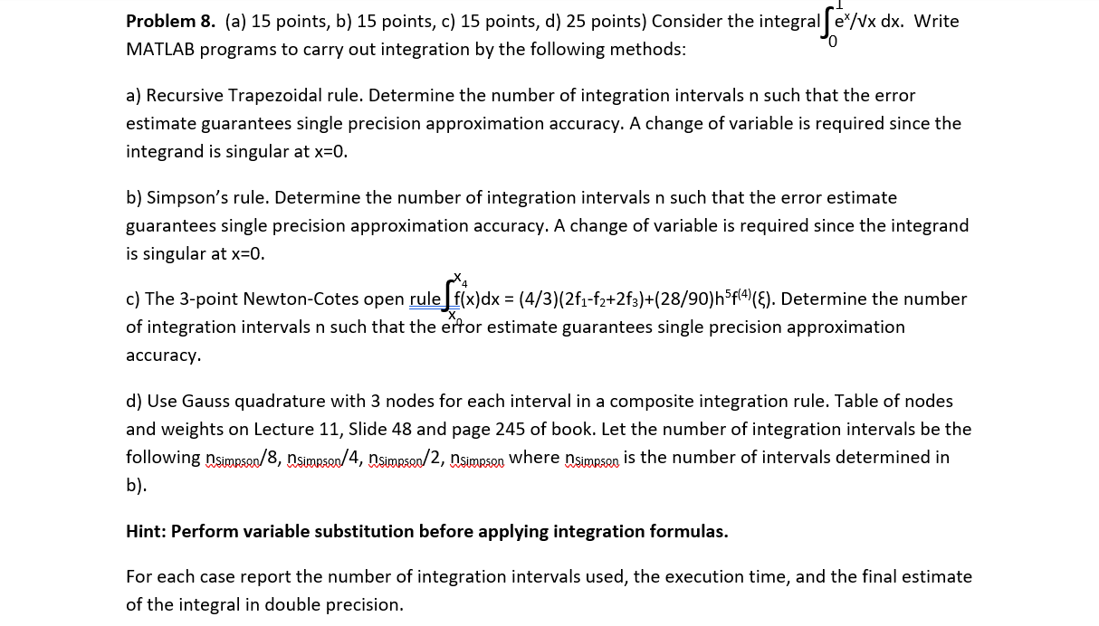 Solved Answer It In Mathlab It Is A Mathlab Problem Please 