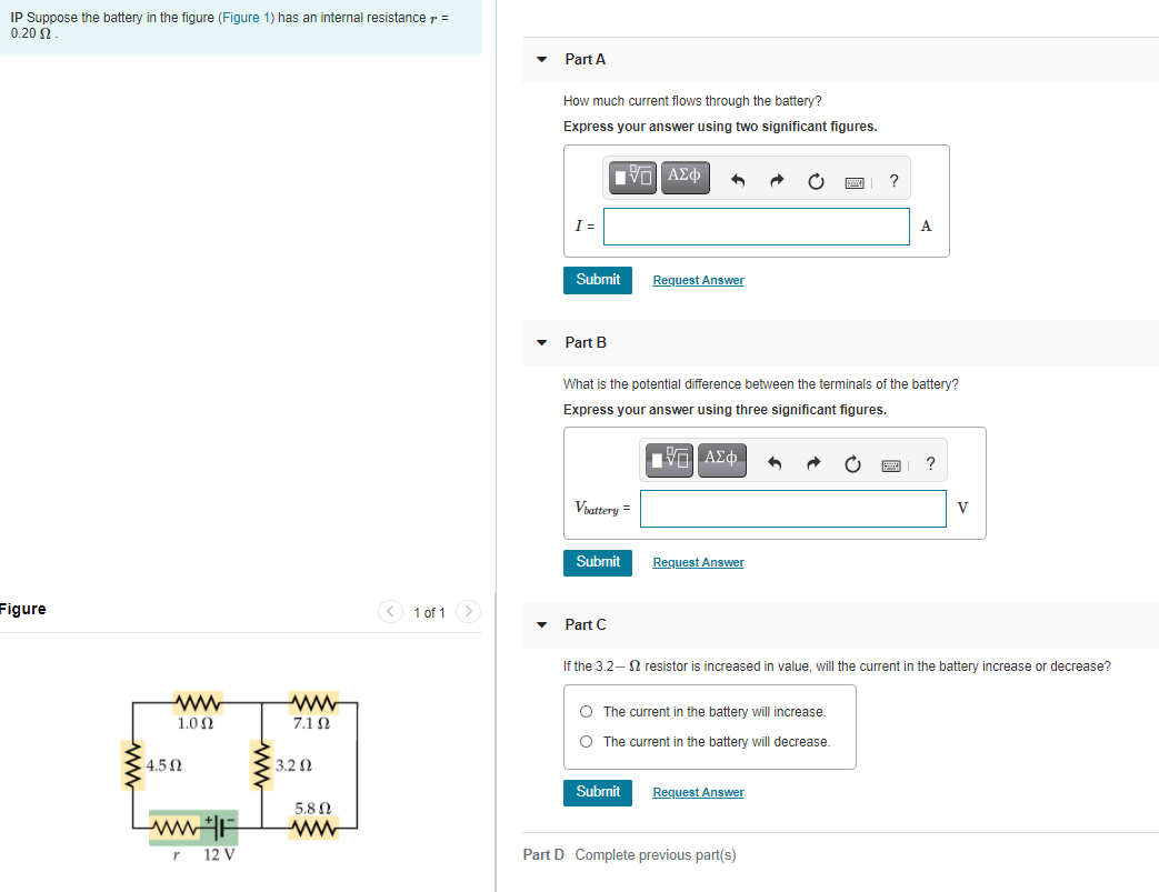 Solved IP Suppose the battery in the figure (Figure 1) has | Chegg.com