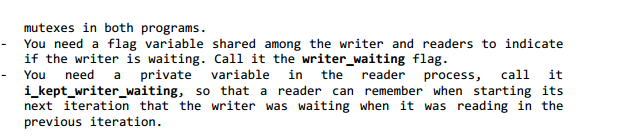 Solved 8 3. a) Remember this readers-writers synchronization | Chegg.com