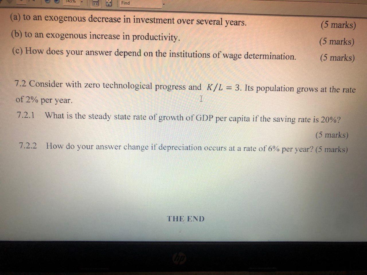 Solved 143% Find (a) to an exogenous decrease in investment | Chegg.com