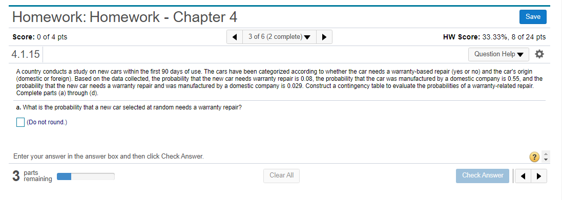 Solved Homework Homework Chapter 4 Save Score 0 Of 4 Pts
