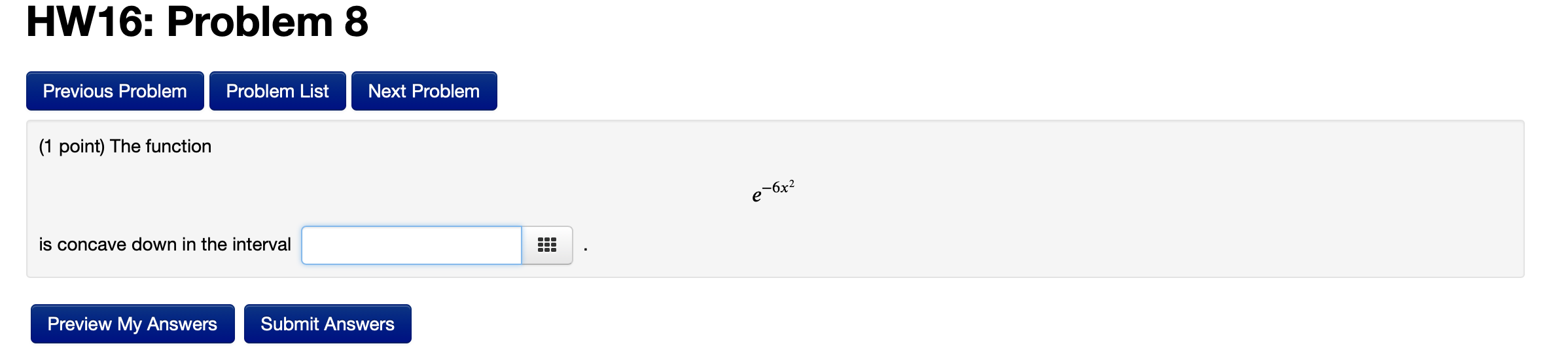 Solved HW16: Problem 8 Previous Problem Problem List Next | Chegg.com Solved HW16: Problem 8 Previous Problem Problem List Next | Chegg.com