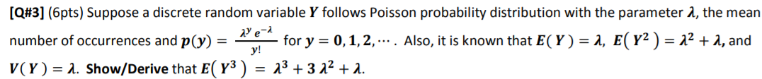 Solved le-2 [Q#3] (6pts) Suppose a discrete random variable | Chegg.com
