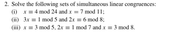 Solved 2. Solve the following sets of simultaneous linear | Chegg.com