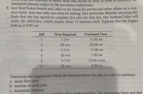 Solved maximum lateness subject to the precedence | Chegg.com