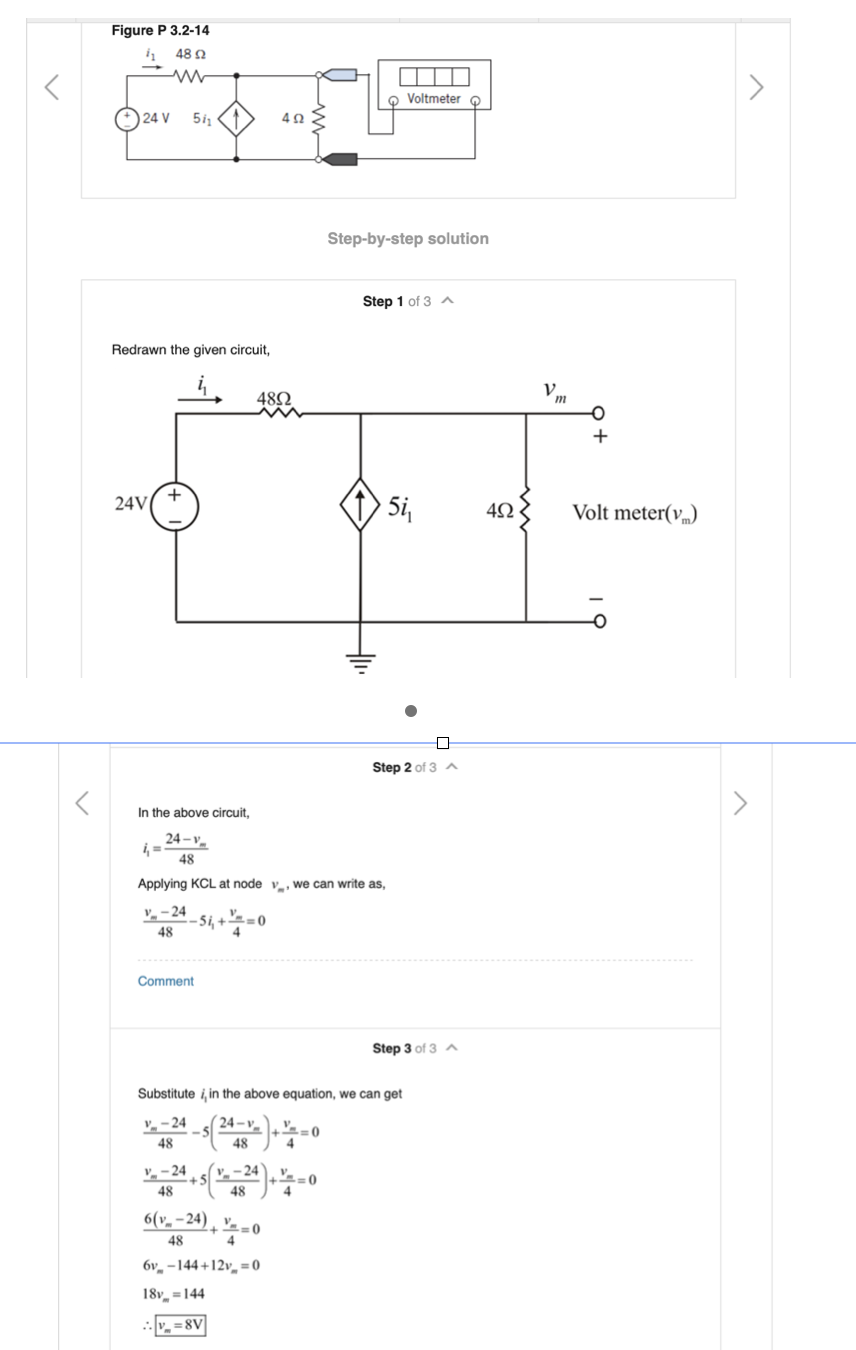 Solved Determine The Value Of The Voltage Measured By The Chegg