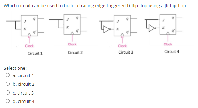 Solved Which circuit can be used to build a trailing edge | Chegg.com