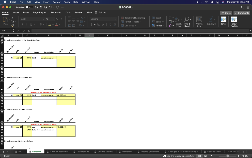 Excel File Edit View Insert Format Tools Data Window | Chegg.com