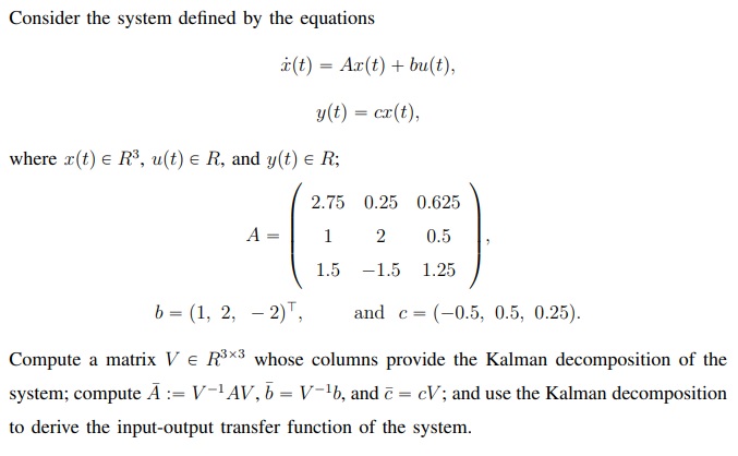 Solved Consider the system defined by the equations | Chegg.com