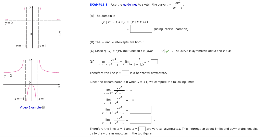 Solved EXAMPLE 1 Use the guidelines to sketch the curve | Chegg.com