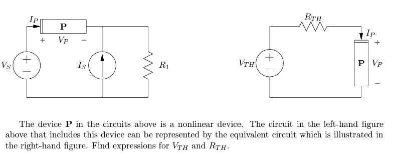Solved The device P in the circuits above is a nonlinear | Chegg.com