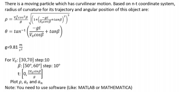 Solved There is a moving particle which has curvilinear | Chegg.com