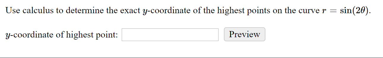 Solved Use calculus to determine the exact y-coordinate of | Chegg.com