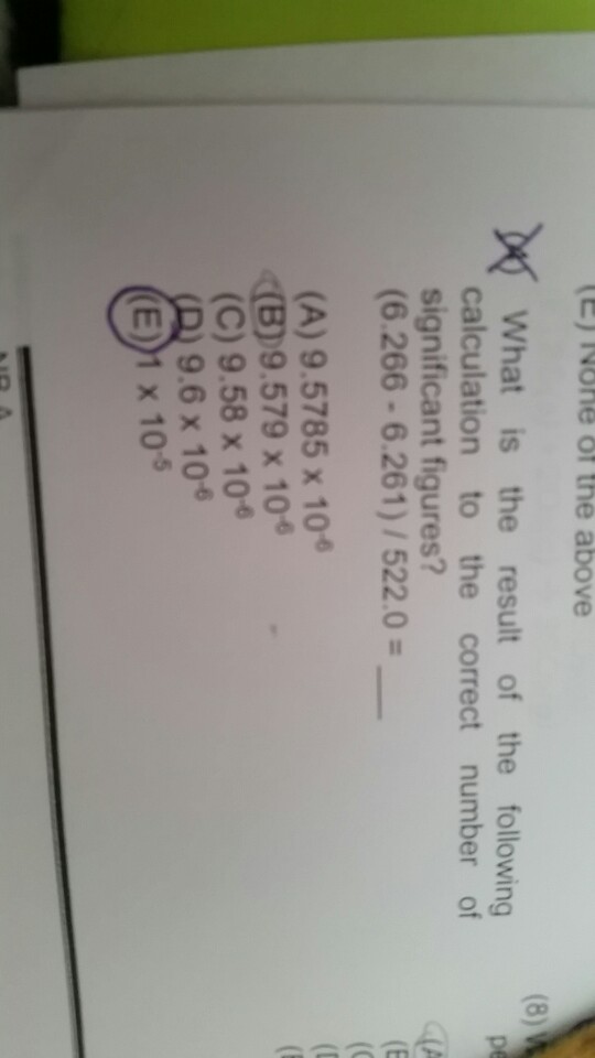 Solved What is the result of the following calculation to | Chegg.com