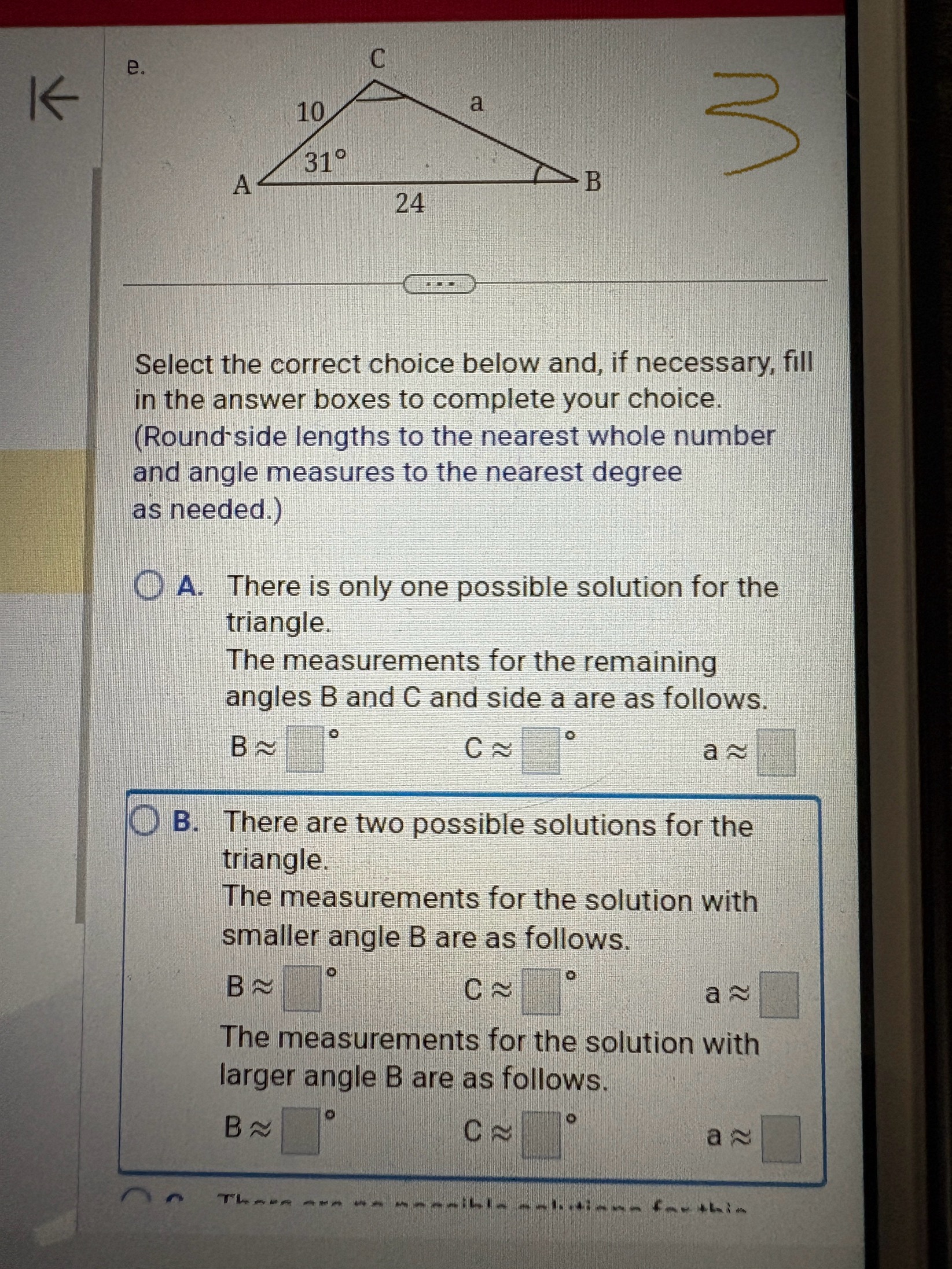 Solved Select the correct choice below and, if necessary, | Chegg.com