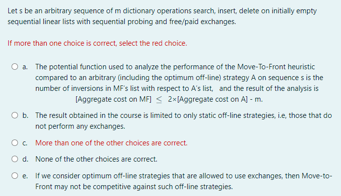 Solved Lets be an arbitrary sequence of m dictionary | Chegg.com