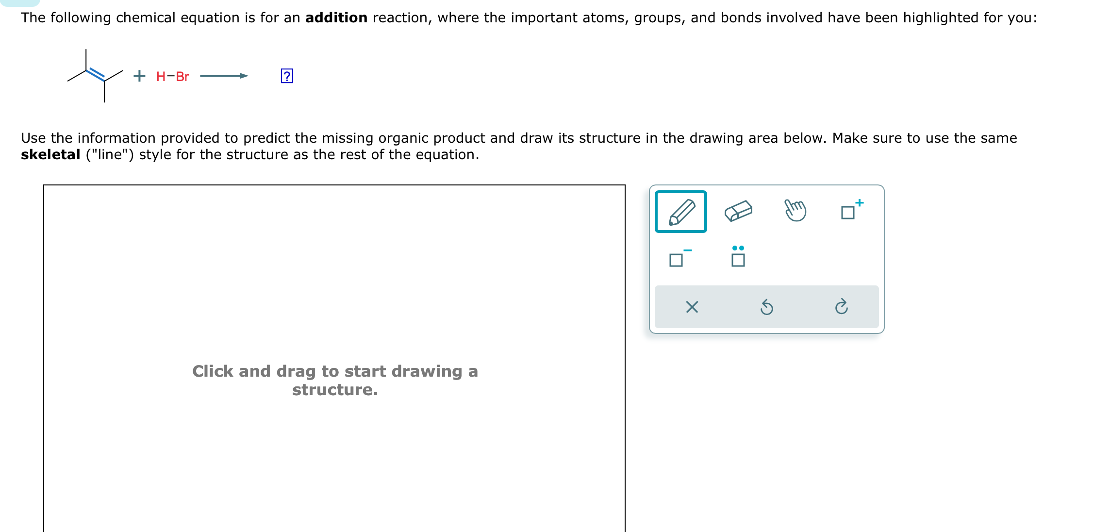Solved The following chemical equation is for an addition | Chegg.com