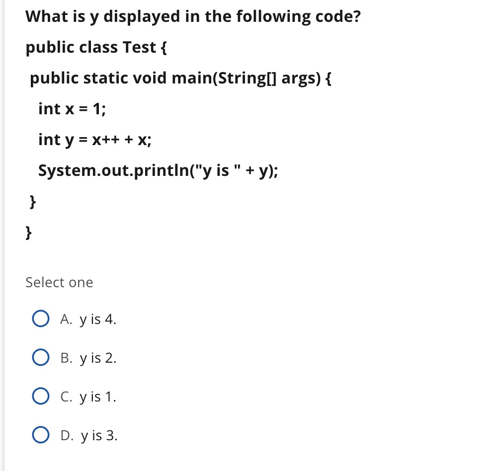 Solved What is \( ﻿y \) ﻿displayed in the following | Chegg.com