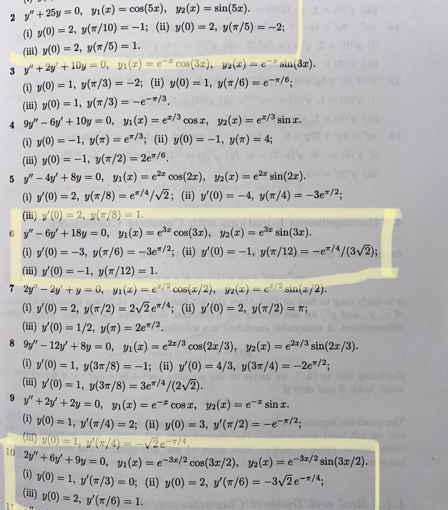 Solved Exercises Verify that the given functions yı and y2 | Chegg.com