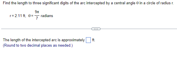 Solved Find the length to three significant digits of the | Chegg.com
