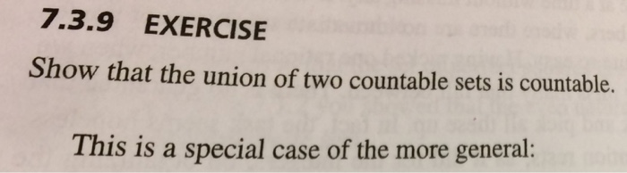 Solved Show that the union of two countable sets is | Chegg.com