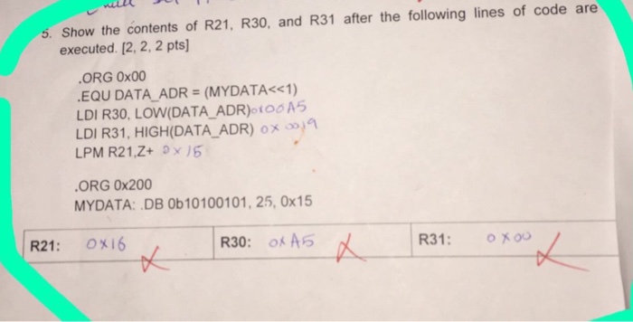 Solved Show the contents of R21, R30, and R31 after the | Chegg.com