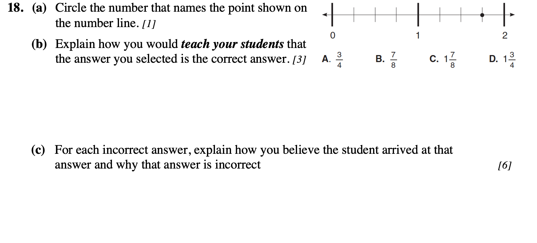 Solved 1 18. (a) Circle the number that names the point | Chegg.com