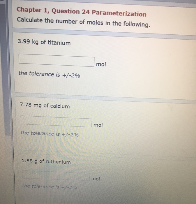 Solved Chapter 1, Question 24 Parameterization Calculate the | Chegg.com