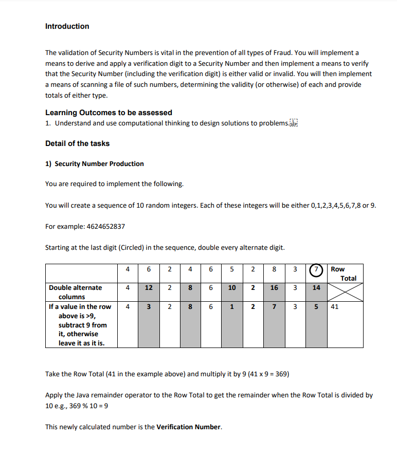 Take your calculated verification number and append | Chegg.com