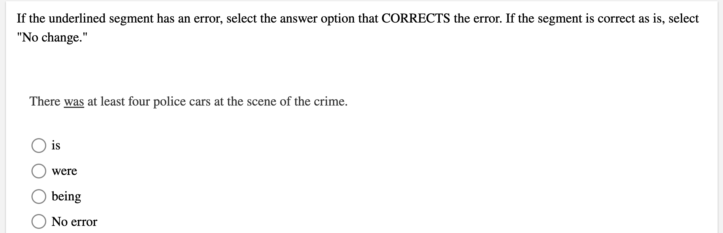 Solved If The Underlined Segment Has An Error Select The 7326