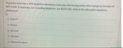 Apranite minetas 10% depletion allowance. Last year, | Chegg.com