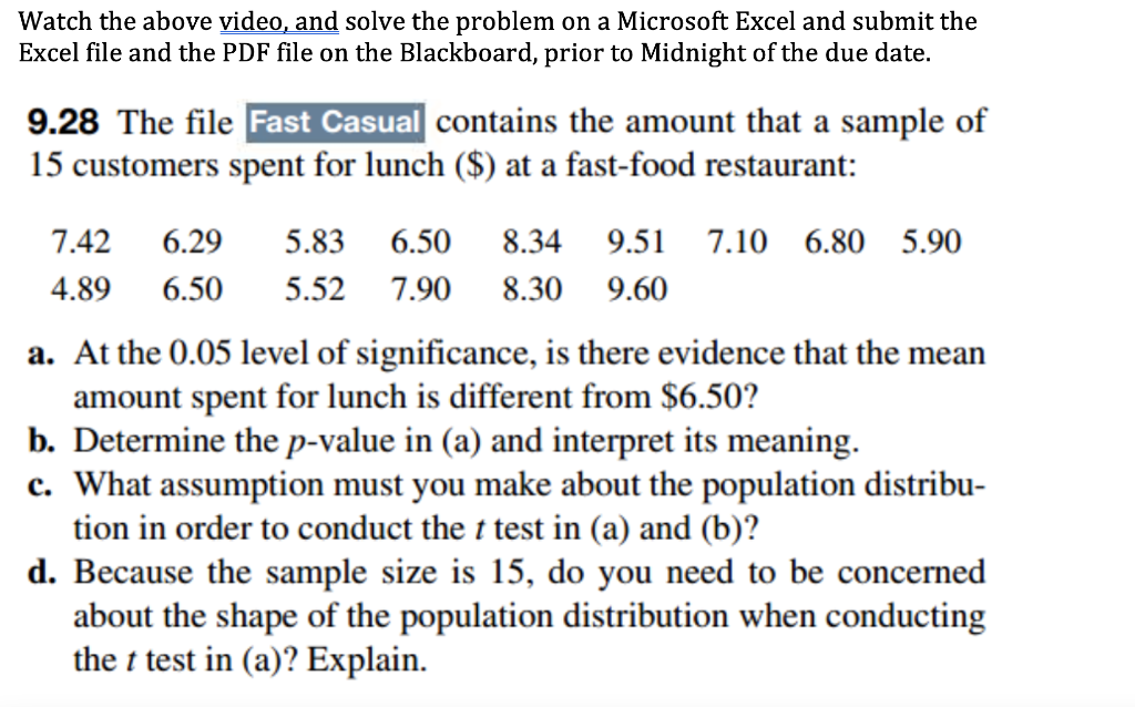 Solved Watch the above video, and solve the problem on a | Chegg.com